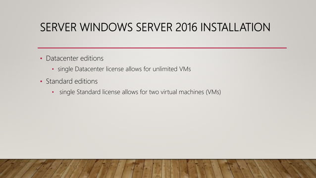 1 introduction to windows server 2016 | PPTX