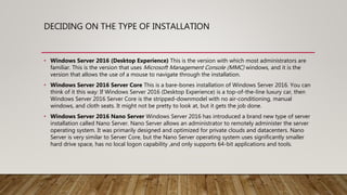 1 introduction to windows server 2016 | PPTX