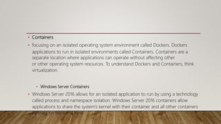 1 introduction to windows server 2016 | PPTX