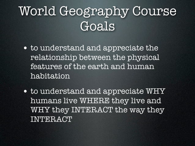 #1 introduction to World Geography | KEY
