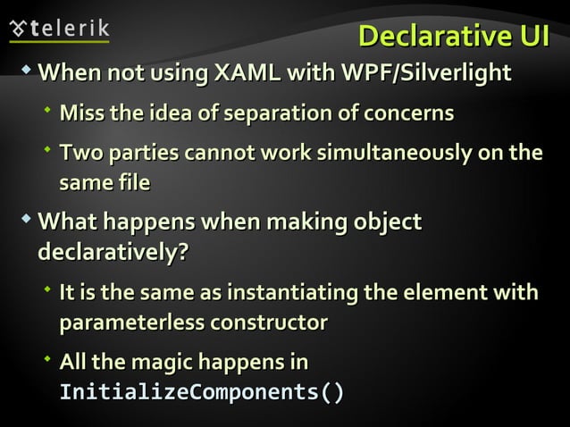 Introduction To Xaml And Wpf Ppt