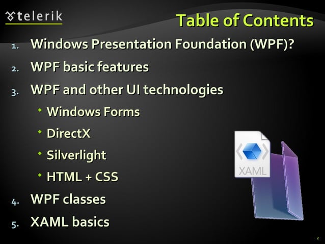 Introduction To Xaml And Wpf