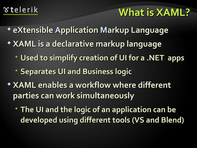 Introduction To Xaml And Wpf