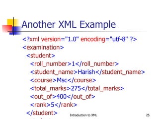 1 introduction to xml | PPT