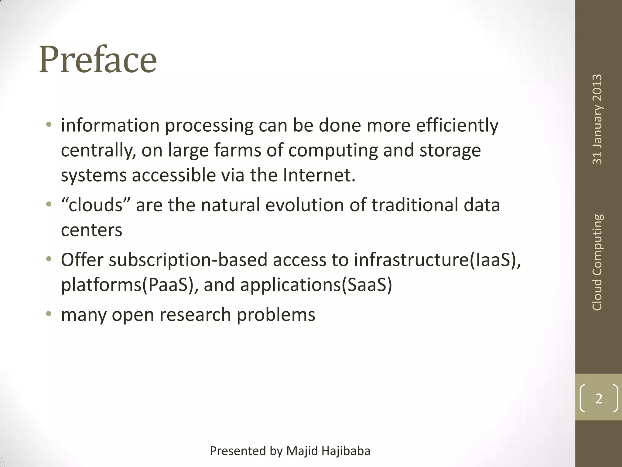 cloud computing, Principle and Paradigms: 1 introdution | PPTX