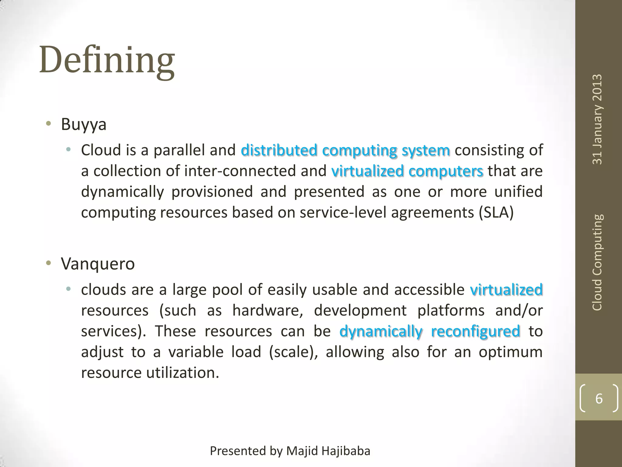 cloud computing, Principle and Paradigms: 1 introdution | PPTX