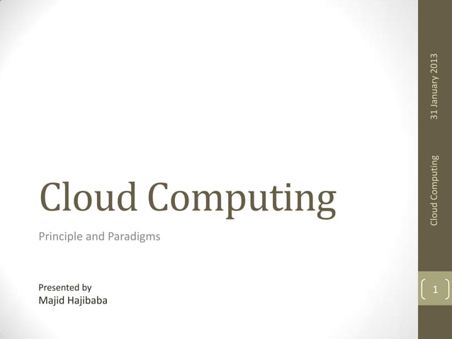 cloud computing, Principle and Paradigms: 1 introdution | PPTX | Cloud Computing | Internet