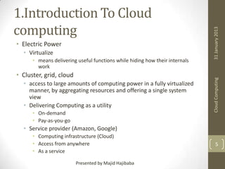 cloud computing, Principle and Paradigms: 1 introdution | PPTX