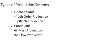 introduction of Production Planning and Control | PDF