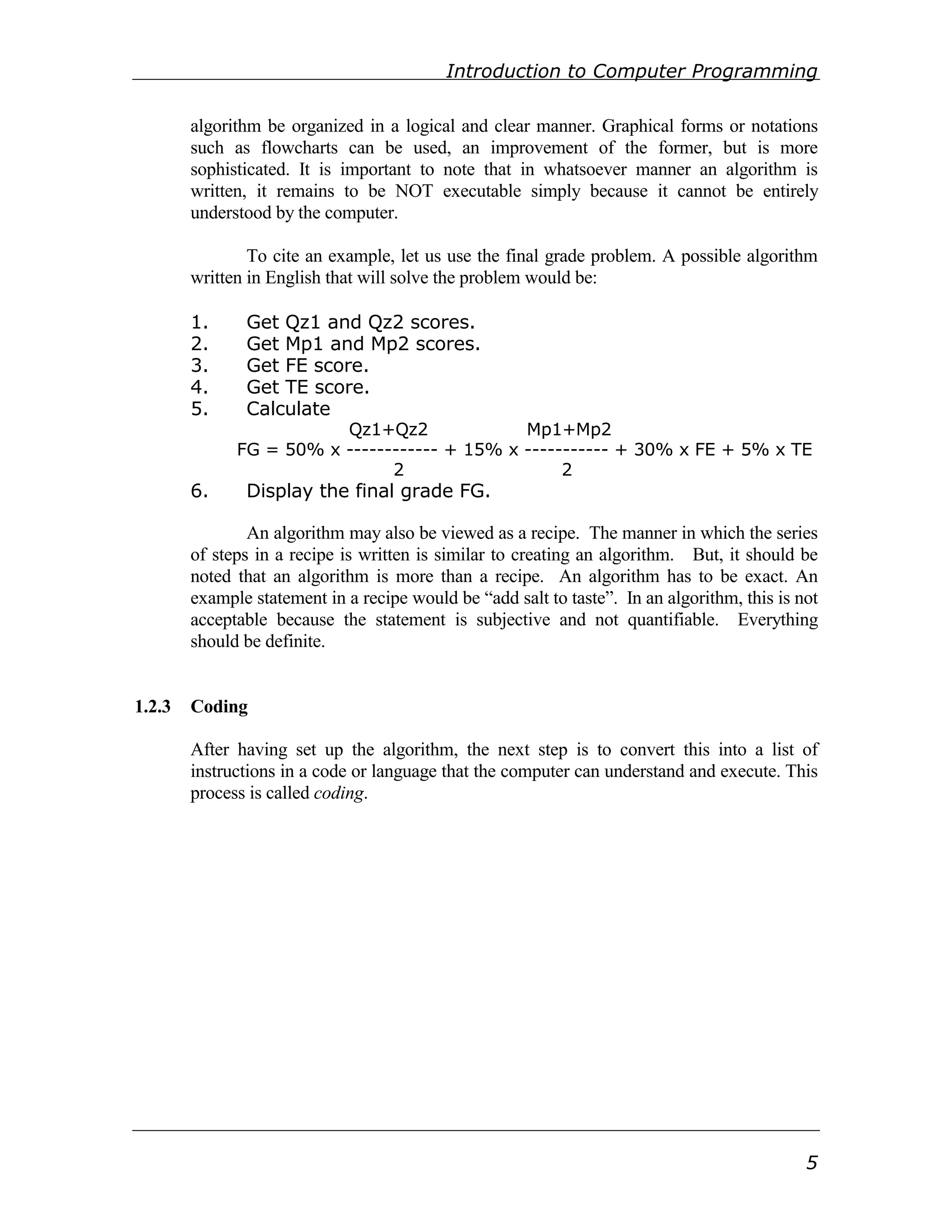 Introduction To Computer Programming Ppt