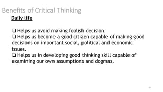 Introduction Critical Thinking Problem Solving | PDF