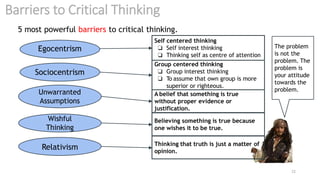 Introduction Critical Thinking Problem Solving | PDF