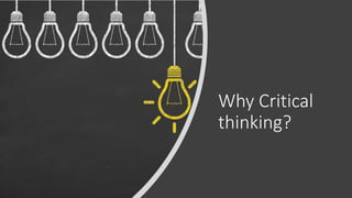 Introduction Critical Thinking Problem Solving | PDF