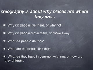 #1 Introduction to Cultural (Human) Geography 1 | PPT
