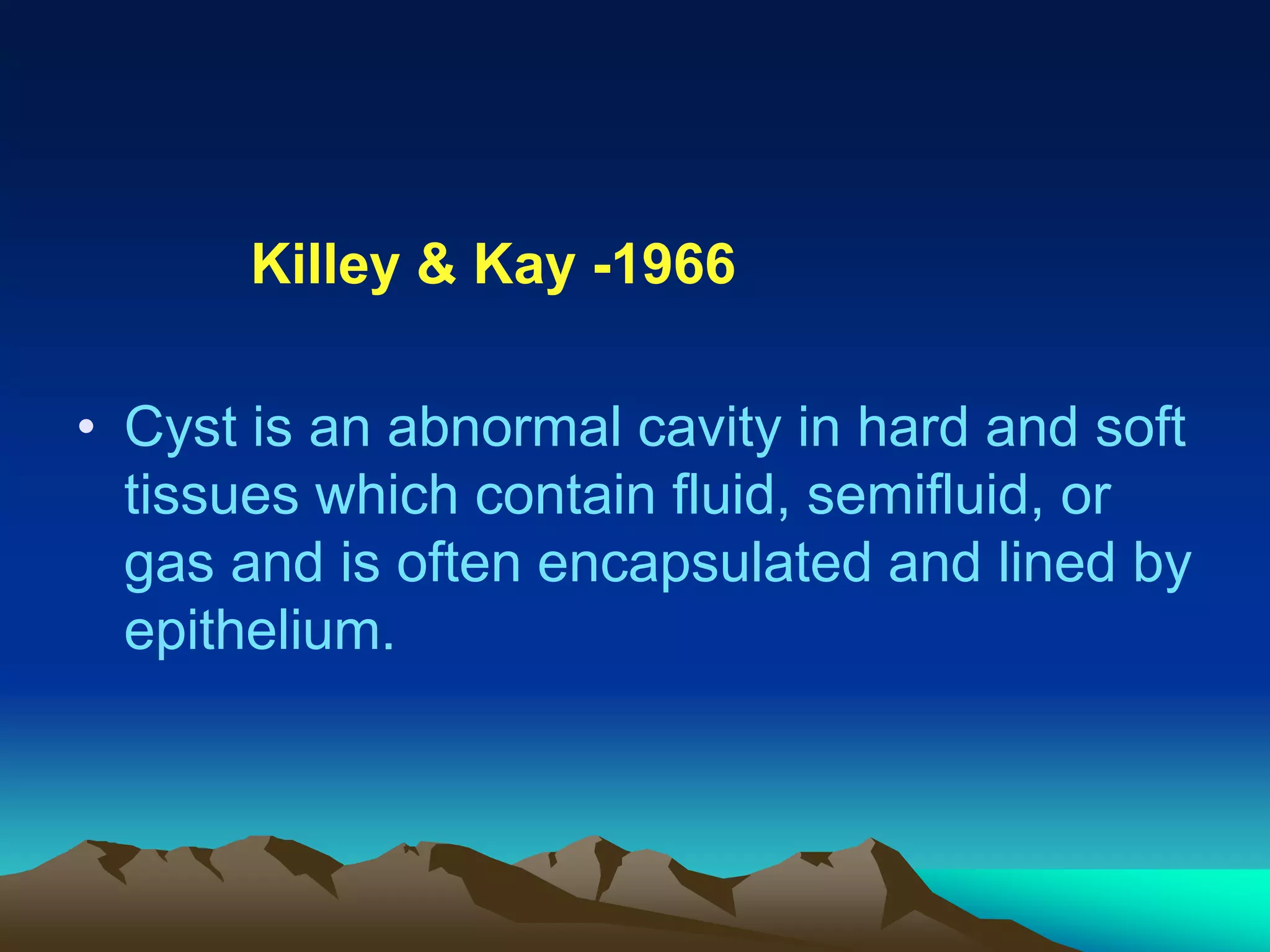 1 intro to cyst, classification & pathophysiology | PPT