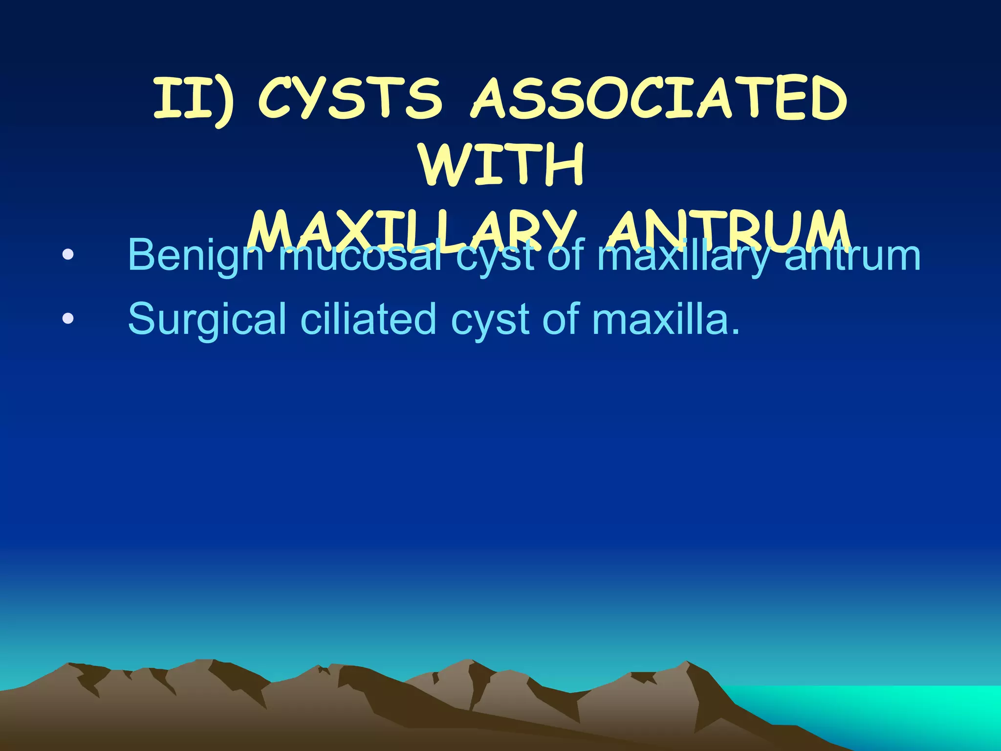 1 intro to cyst, classification & pathophysiology | PPT