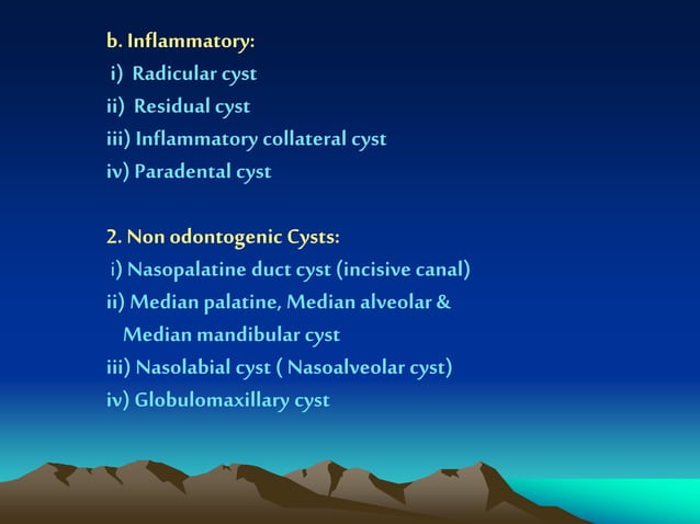 1 intro to cyst, classification & pathophysiology | PPT
