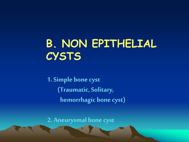 1 intro to cyst, classification & pathophysiology | PPT
