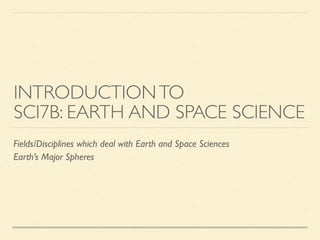 ESS 1 - introduction to earth sic | PDF