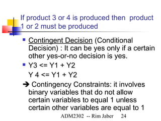 beyond linear programming: mathematical programming extensions | PPT