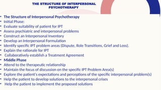Interpersonal Psychotherapy, clinical psychology | PPT