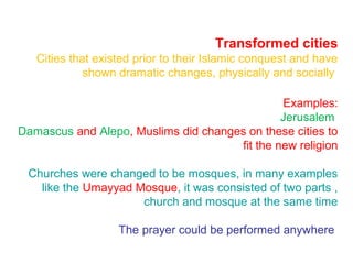 1 islamic-architecture__islamic_cities - Lecture 2 | PPT