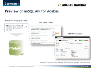 Adabas & Natural World: Strategic Vision and Directions for Adabas and ...