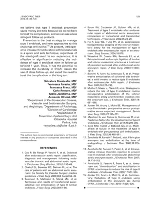 J ENDOVASC THER 2012, ENDOLEAK TYPE II PREVENTION | PDF