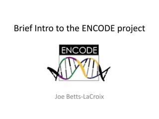 Joe Betts-LaCroix at Health Extension Salon #1 | PPT