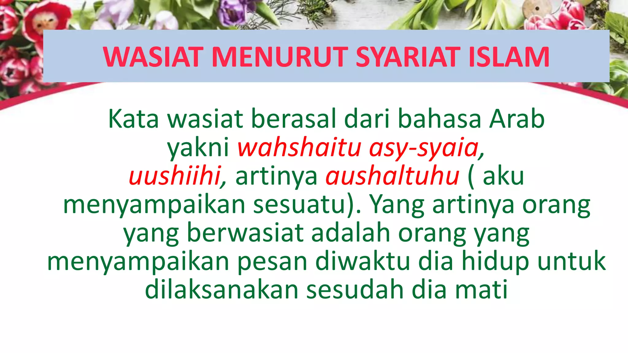 Ketentuan Wasiat | PPTX