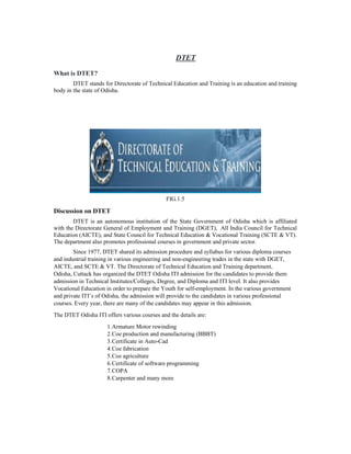 know about iti, dgt, ncvt, scte & vt, dtet, cti | PDF