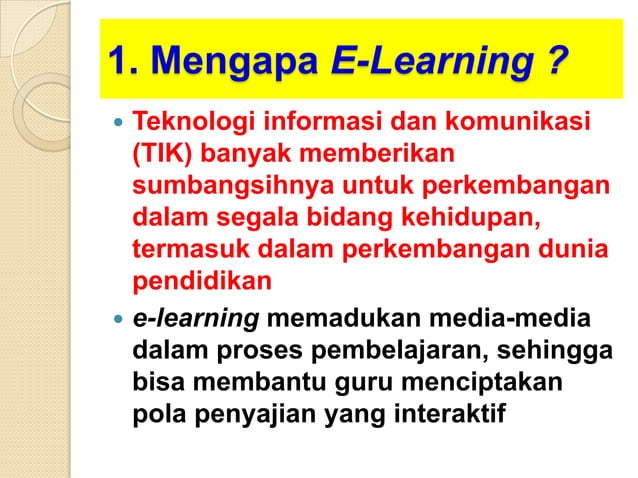 1 konsep dasar e-learning | PPTX