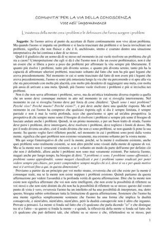 La mente crea problemi (A4) (1) La via della Conoscenza | PDF ...