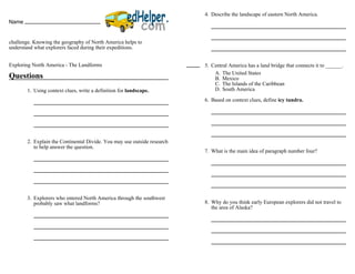 1 Landforms Of North America Ed Helper | PPT