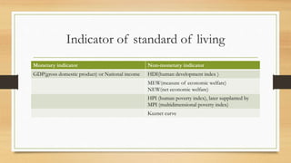 economic development and standard of living | PPTX