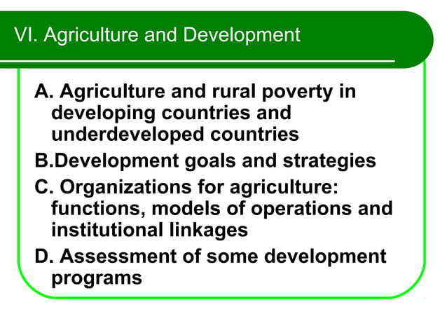 Lecture Outline in Introduction to Agriculture | PPT