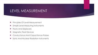 Level Measurement Basics presentation... | PPTX