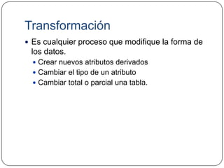 1. limpieza y transformación de datos | PPT