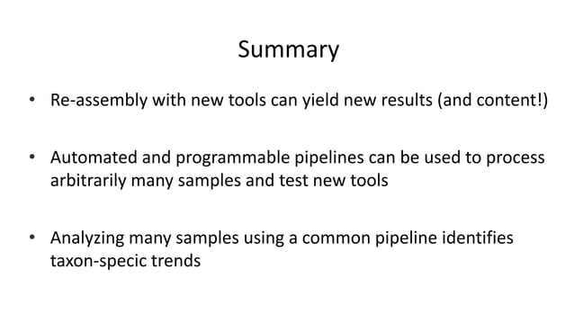 Lisa Johnson at #ICG13: Re-assembly, quality evaluation, and annotation ...