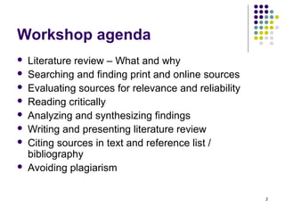 1 literature review workshop-khalid | PPT
