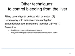 Liver trauma: operative management, 2018, by R. Lunevicius | PDF