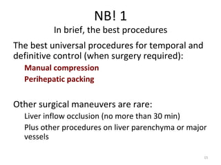 Liver trauma: operative management, 2018, by R. Lunevicius | PPT