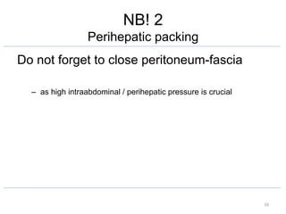 Liver trauma: operative management, 2018, by R. Lunevicius | PDF