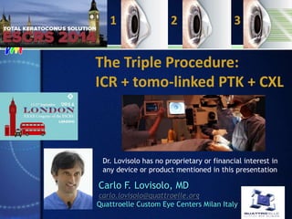 Dr. Lovisolo "The Triple Procedure: ICR + tomo-linked PTK + CXL" | PPT