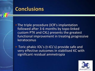 Dr. Lovisolo "The Triple Procedure: ICR + tomo-linked PTK + CXL" | PPT