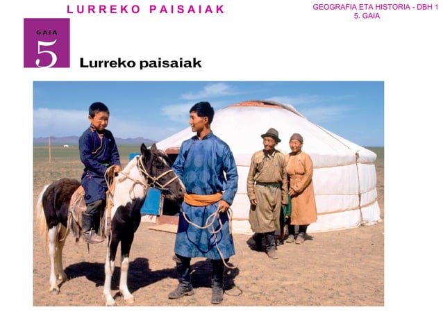 1. m 5. gaia - lurreko paisaiak - zs - rg - kolorez | PPT