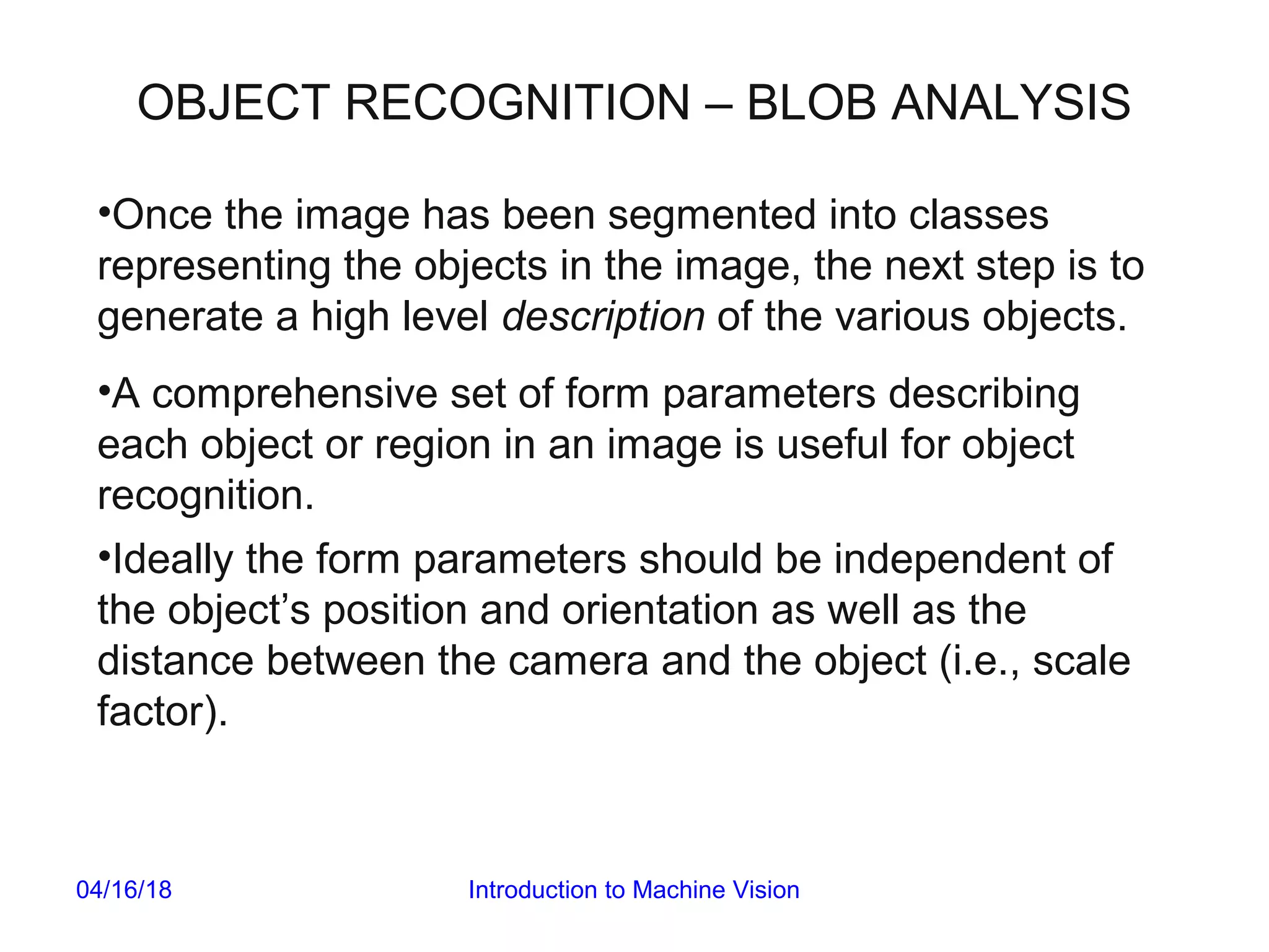 MACHINE VISION AND ROBOTICS | PPT
