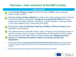 Introduction to the policy framework, the most relevant points of the ...