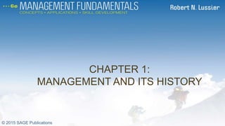 1 management and its history | PPT