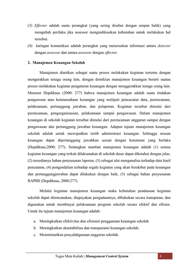 Management Control System (Sistem Pengendalian Manajemen) di SMK Negeri 1 Bintan. | PDF